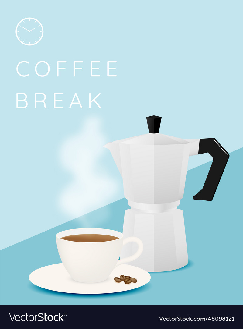 Coffee break background Royalty Free Vector Image