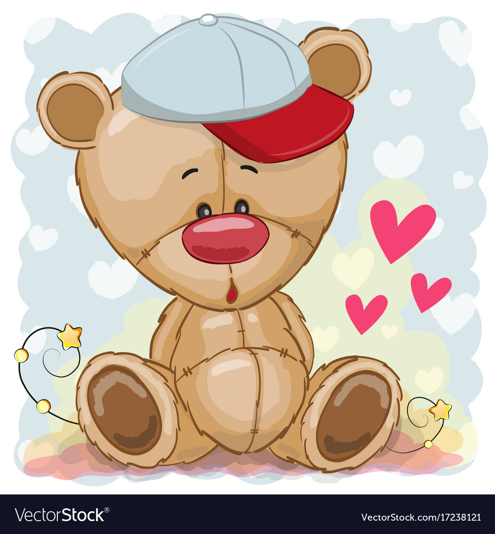 Drawing teddy Royalty Free Vector Image - VectorStock