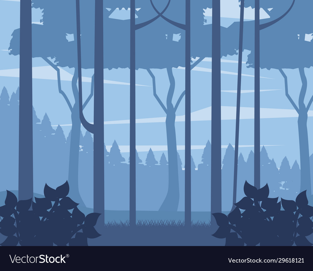Forest day landscape scene icon Royalty Free Vector Image