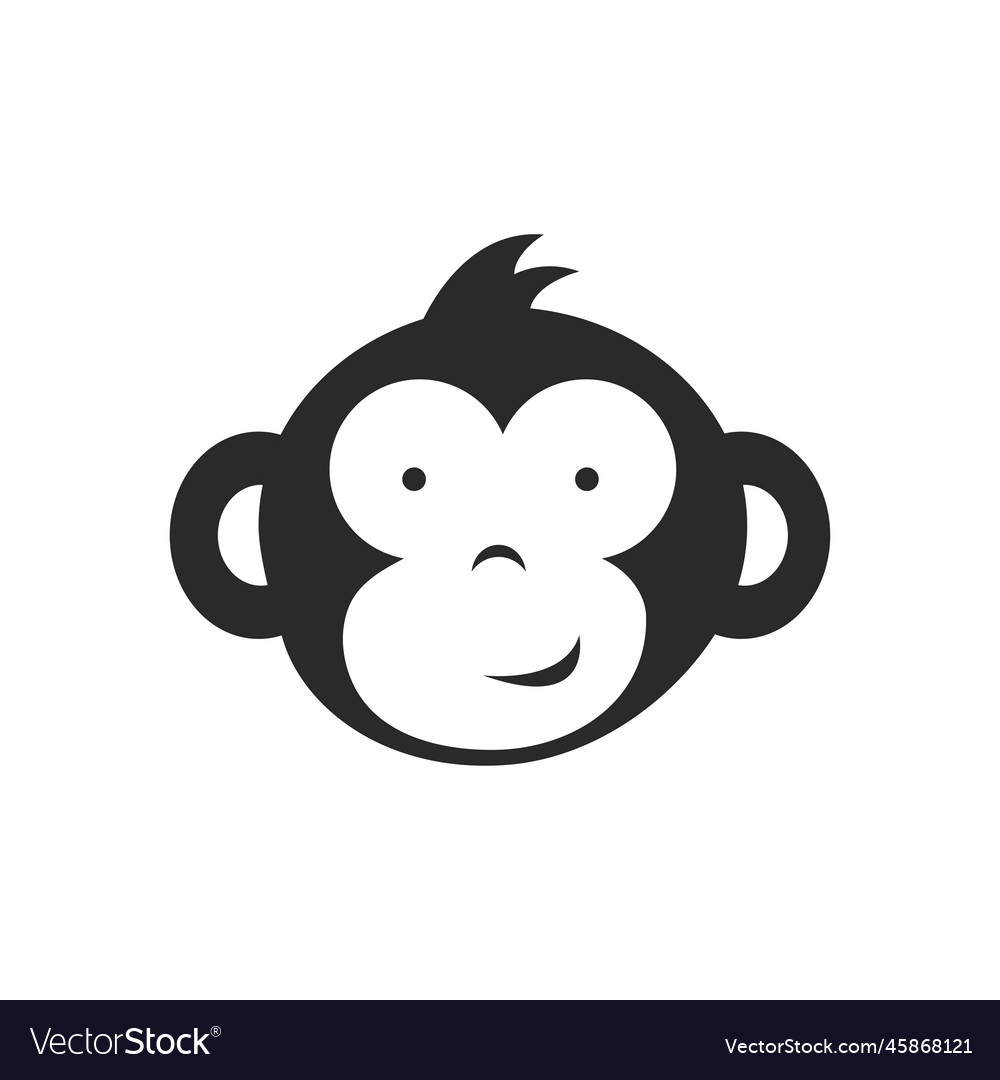 Funny monkey face Royalty Free Vector Image - VectorStock