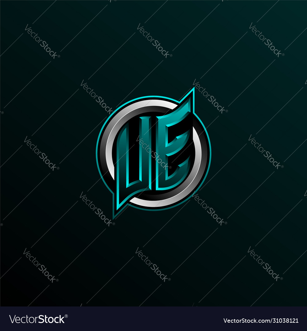 Initial ue logo design logo design Royalty Free Vector Image