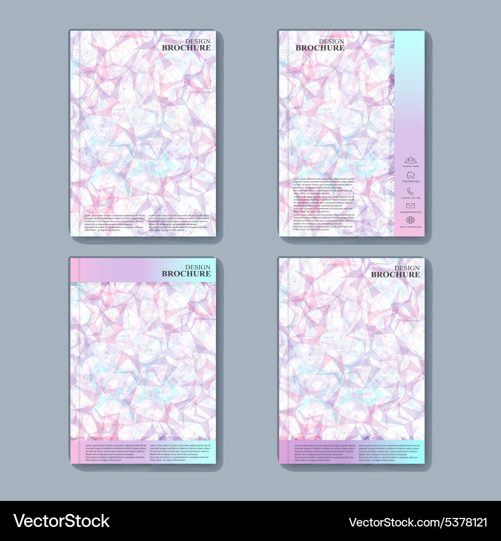 Modern set of brochures magazine flyer Royalty Free Vector