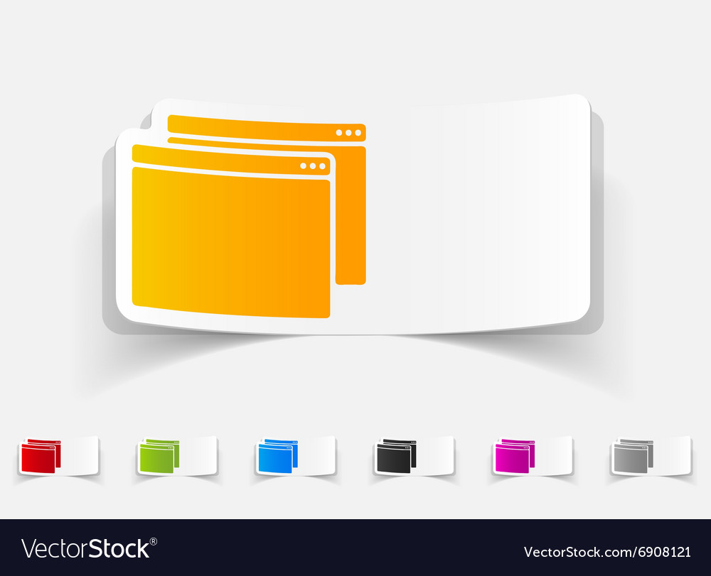 Realistic design element computer windows Vector Image