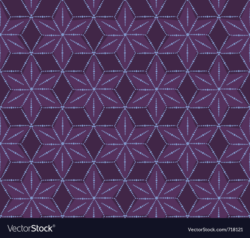 Retro violet flowers pattern Royalty Free Vector Image
