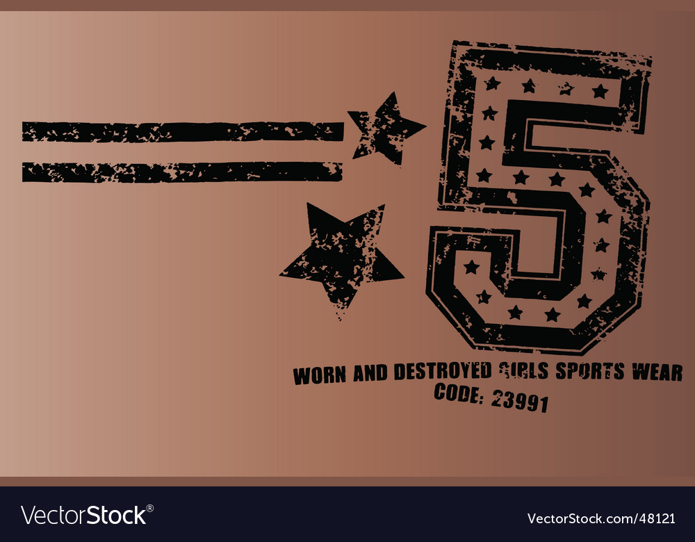 Star Number Print Royalty Free Vector Image - VectorStock