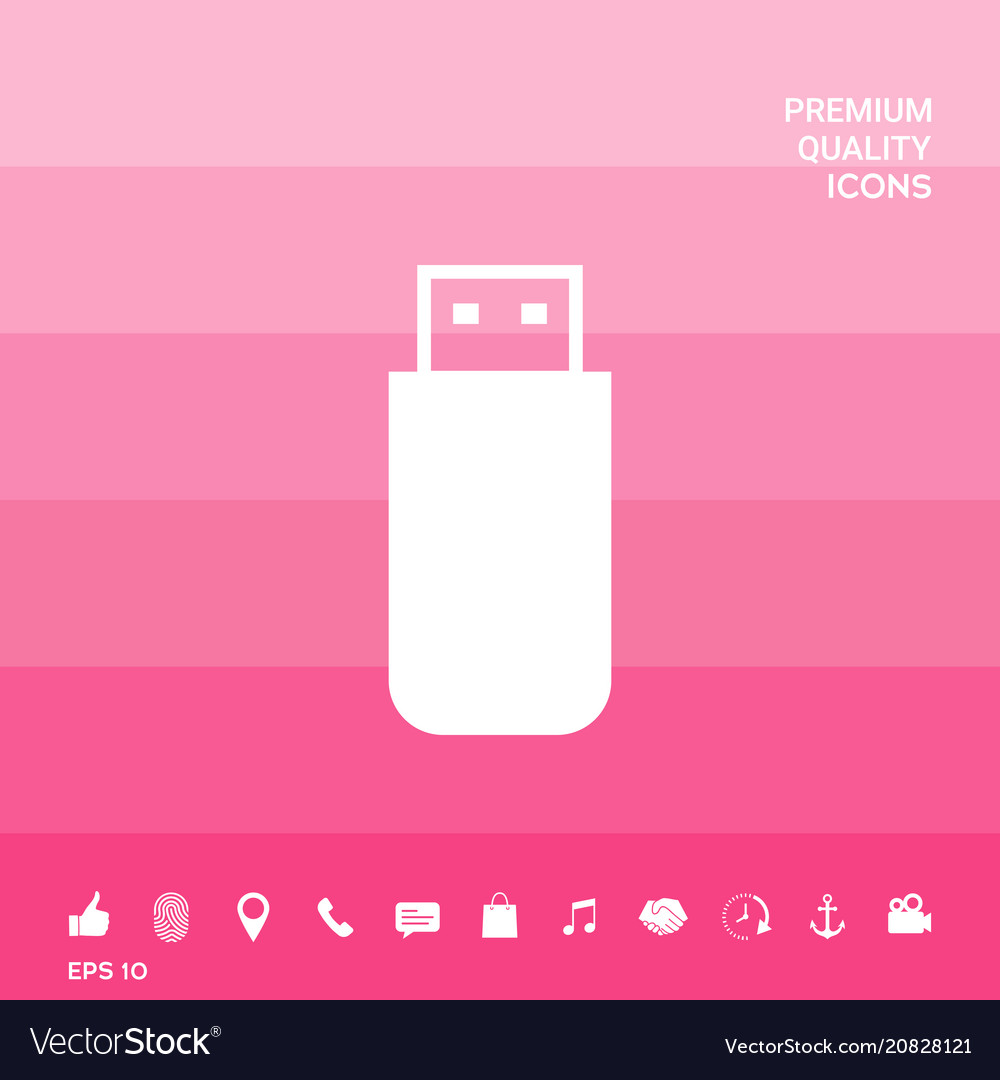 Usb flash memory drive icon Royalty Free Vector Image