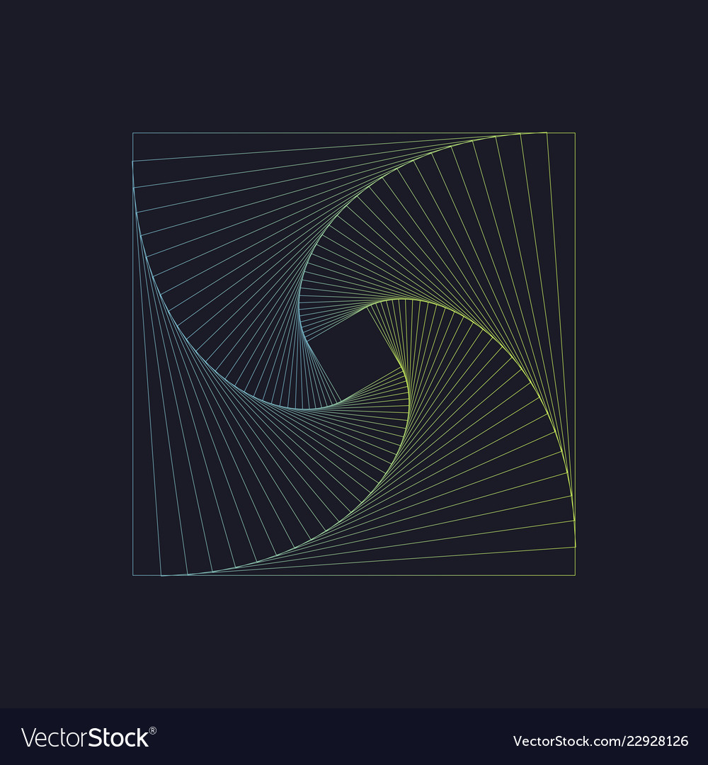 Abstract swirl square vortex structure Royalty Free Vector