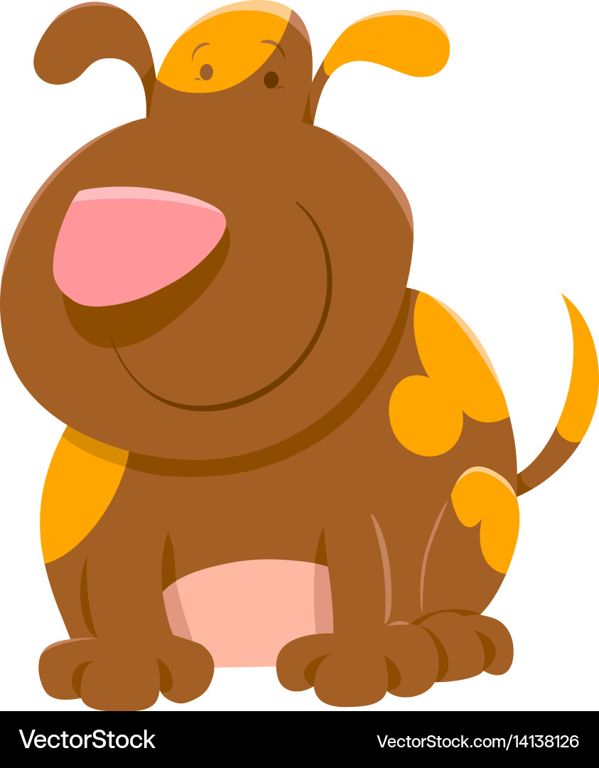 Cute spotted dog cartoon Royalty Free Vector Image