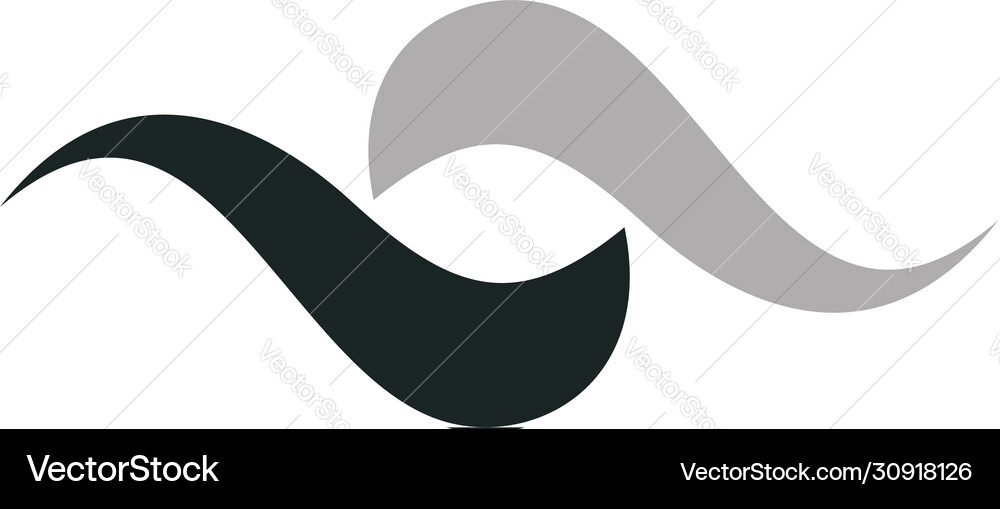 Grey swoosh logo template design eps 10 Royalty Free Vector