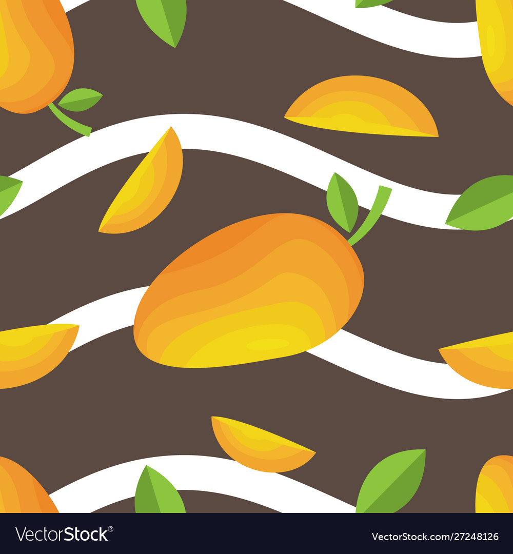 Mango seamless pattern Royalty Free Vector Image