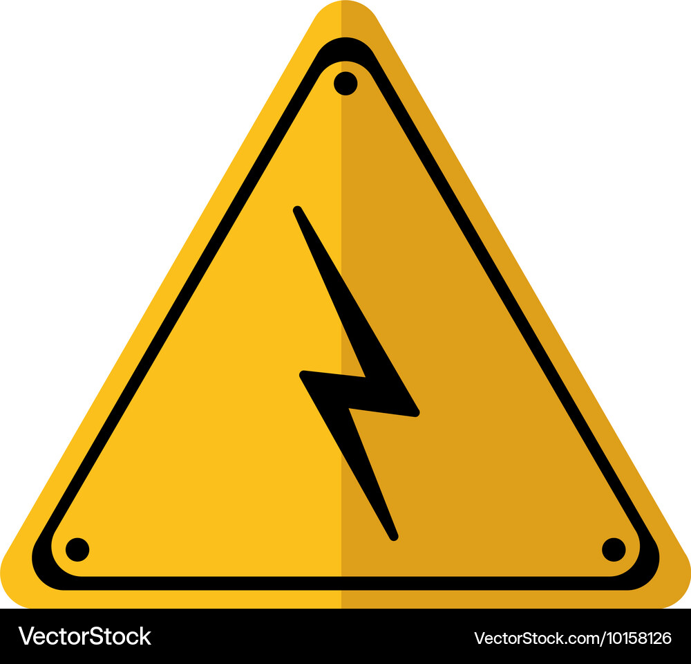 Straßenschild Donner Energie Ikone Lizenzfreier Vektor