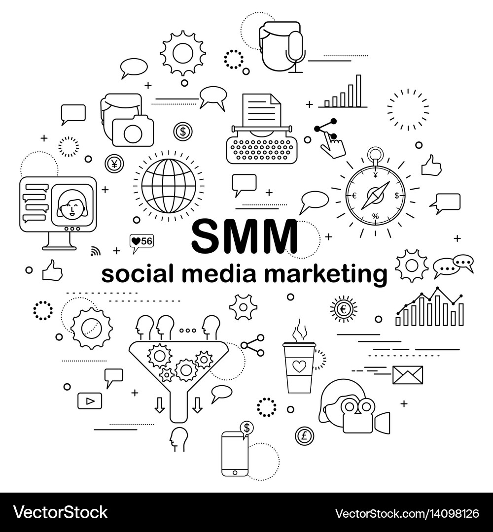 Social media marketing Royalty Free Vector Image