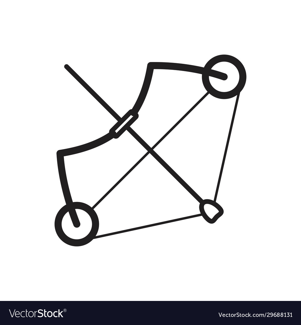Bow and arrow icon template black color editable Vector Image
