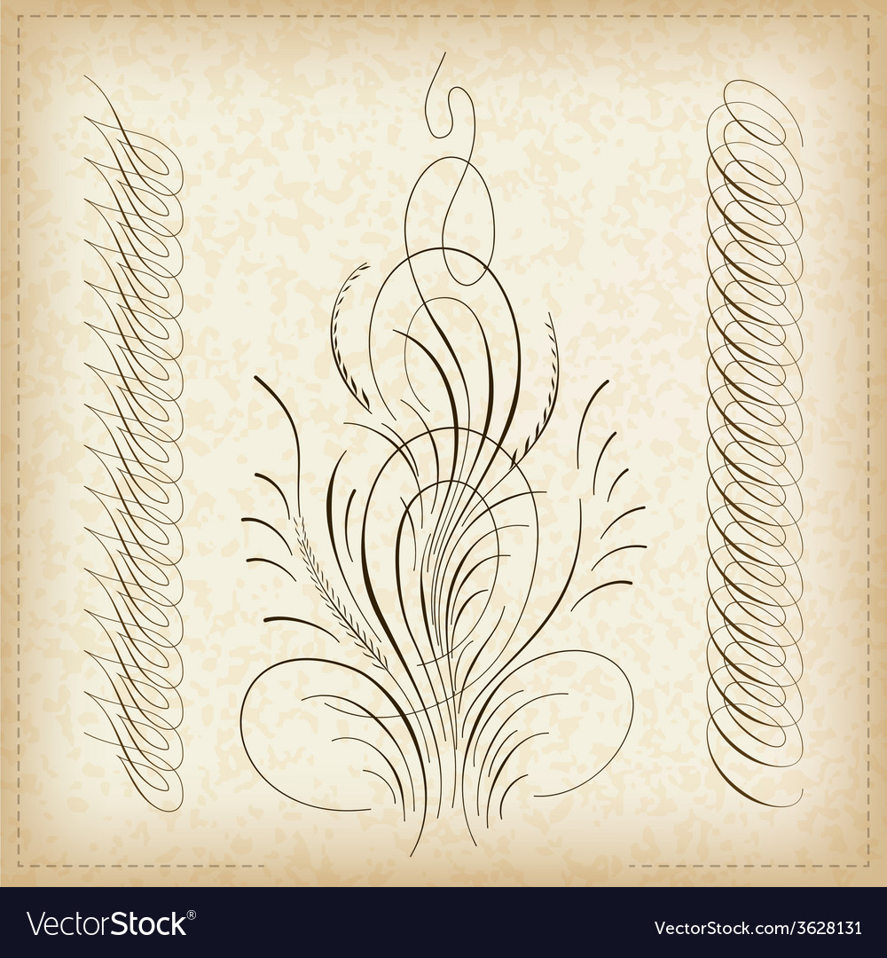 Decorative calligraphy border Royalty Free Vector Image
