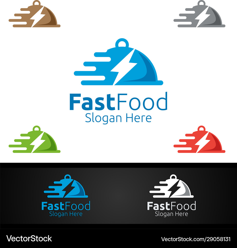 Fast food restaurant logo Royalty Free Vector Image