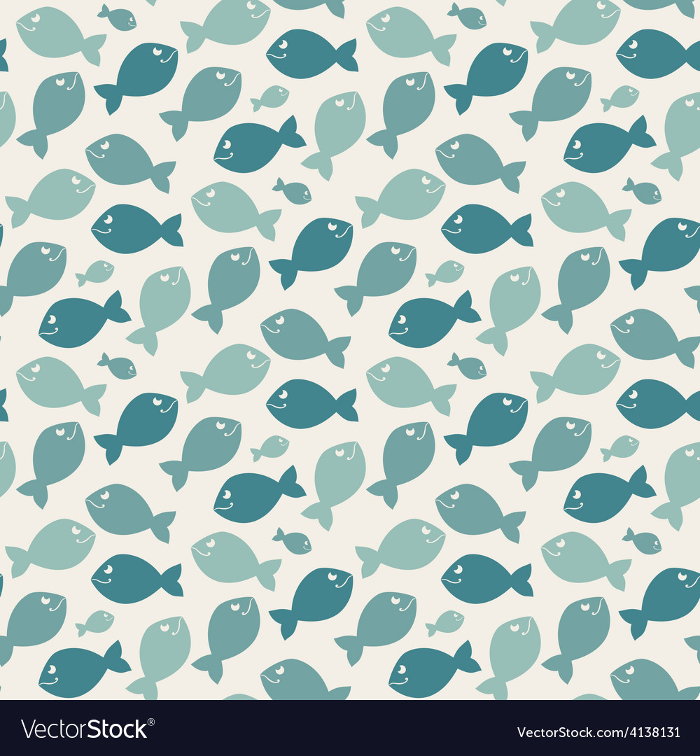 Fish pattern Royalty Free Vector Image - VectorStock