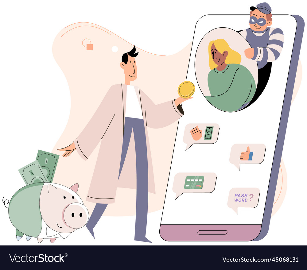 Hacker attack internet phishing hacked username Vector Image