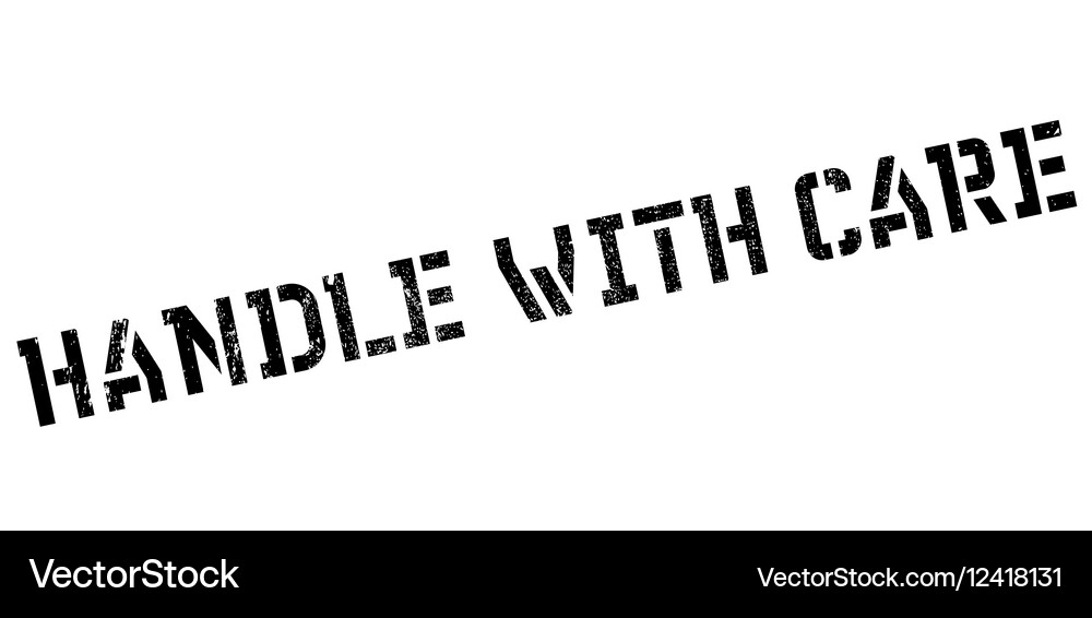 Handle with care rubber stamp Royalty Free Vector Image