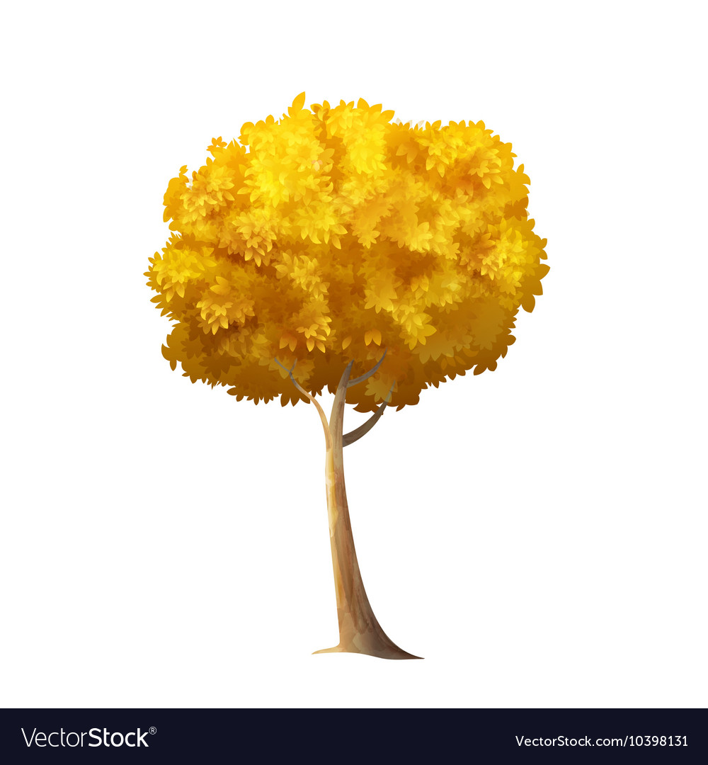 Isolated Autumn Tree Royalty Free Vector Image