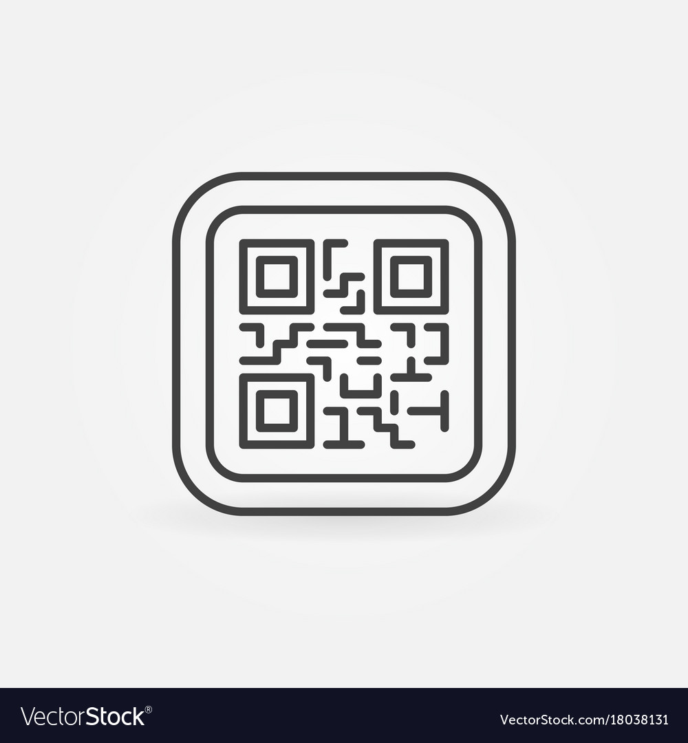 Qr code modern icon or symbol Royalty Free Vector Image