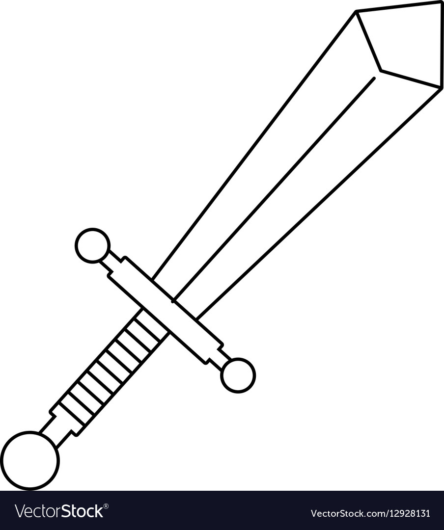 Sword weapon icon Royalty Free Vector Image - VectorStock