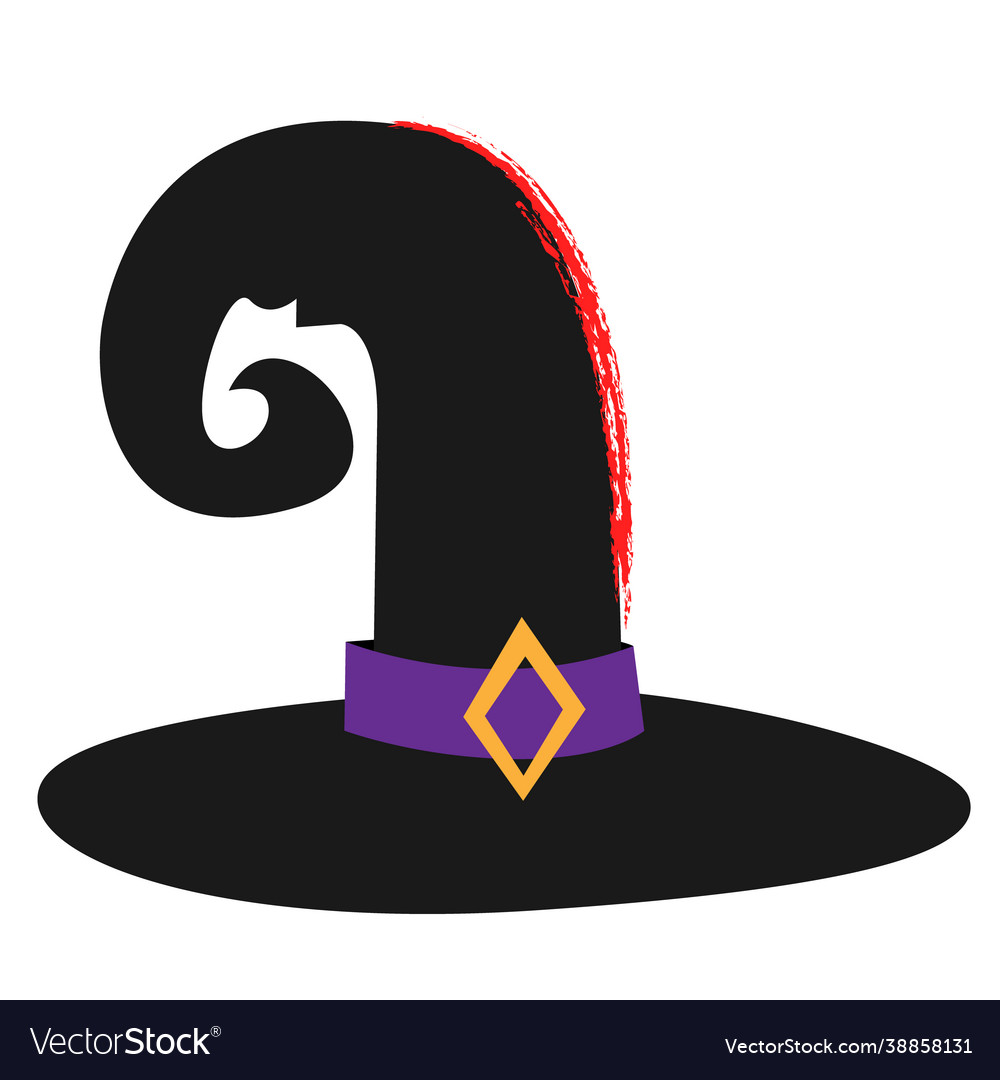 Witch hat halloween clipart Royalty Free Vector Image