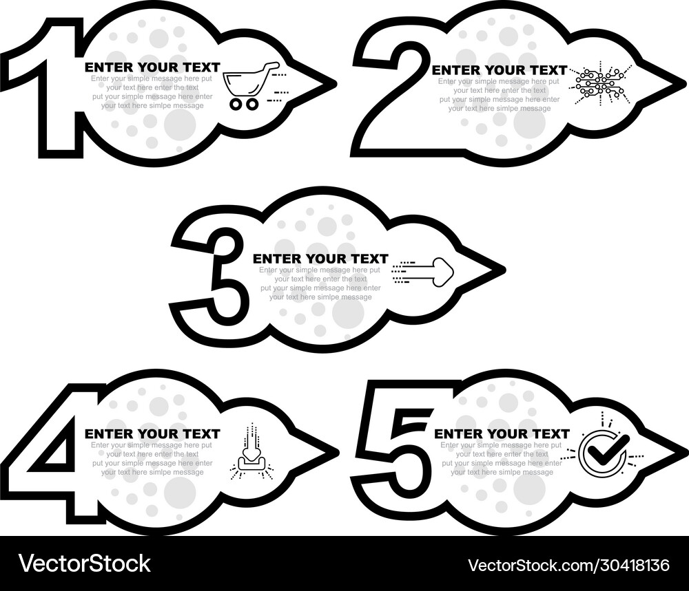 Business infographic template with numbers 5 Vector Image