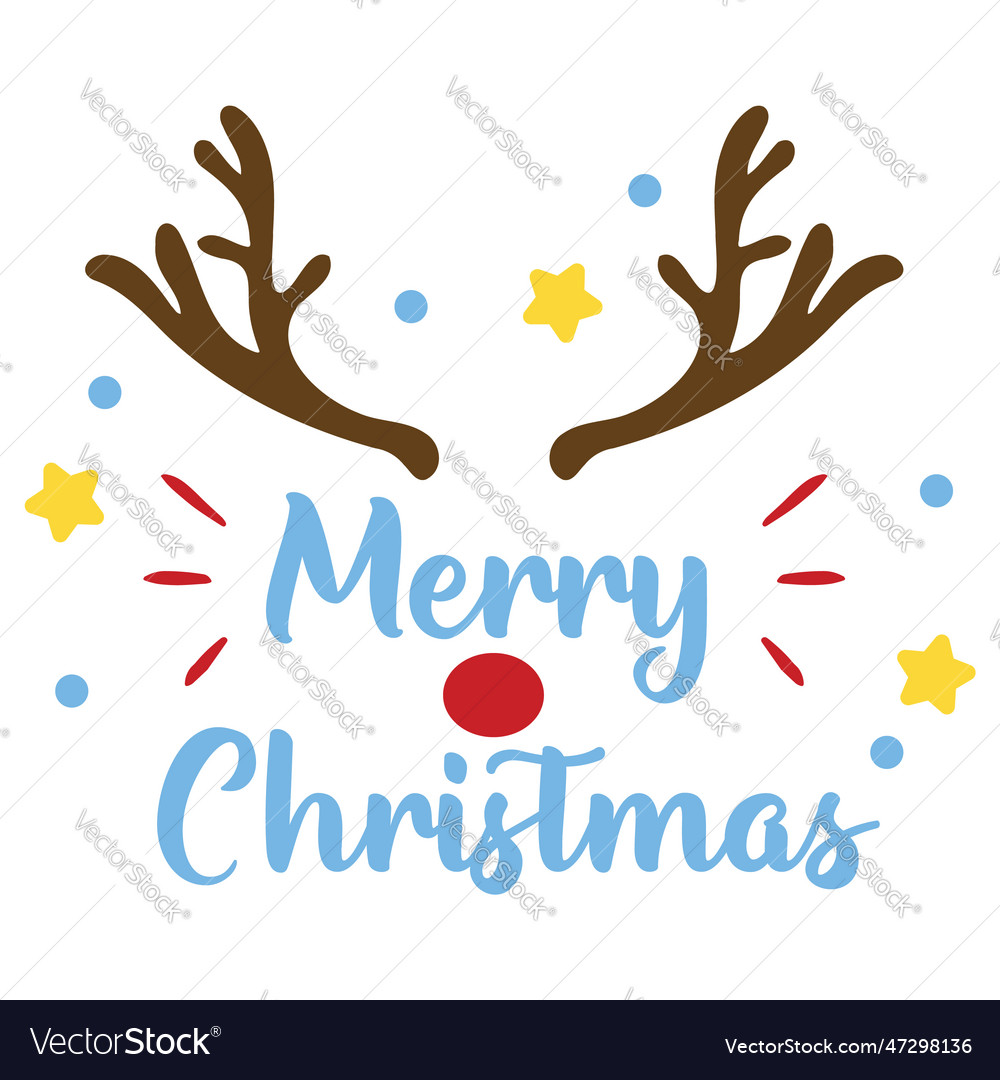 Christmas deer Royalty Free Vector Image - VectorStock