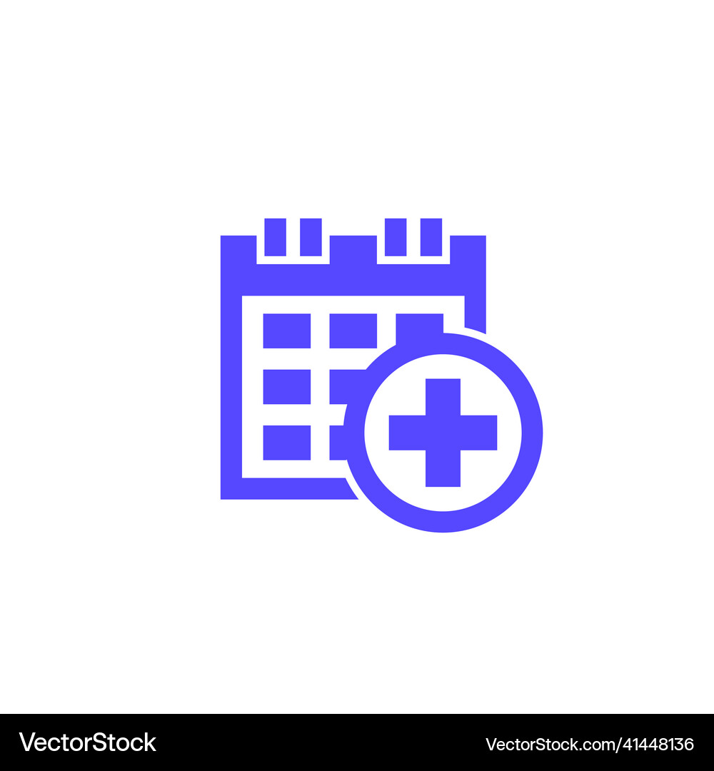 Medical appointment or schedule icon on white Vector Image