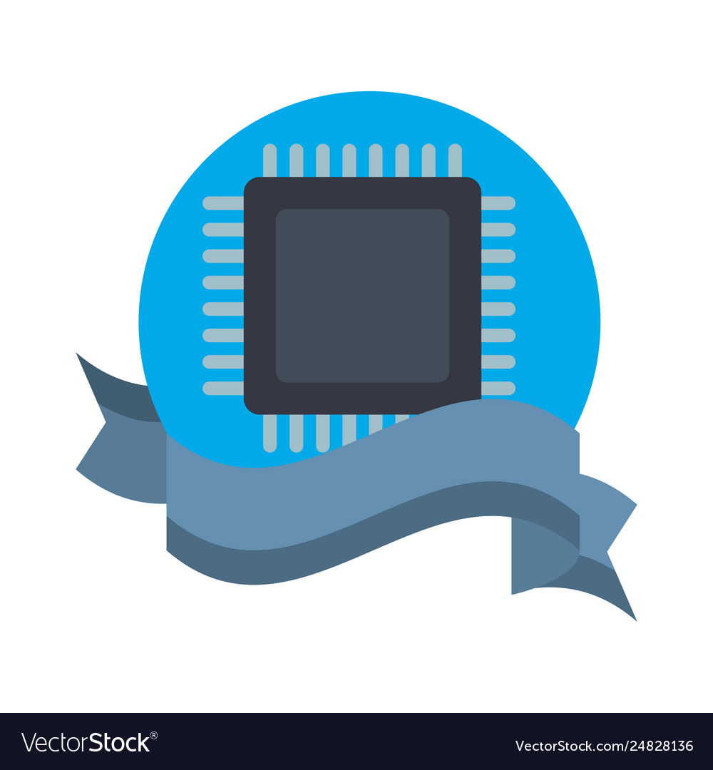Microchip technology symbol Royalty Free Vector Image