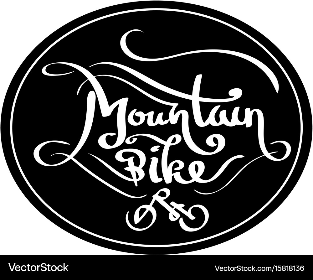 Mountain bike lettering Royalty Free Vector Image