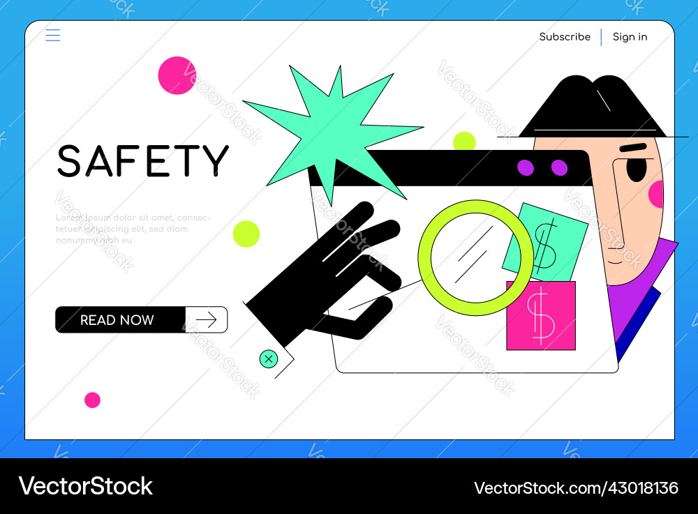Safety and online security - colorful flat design Vector Image