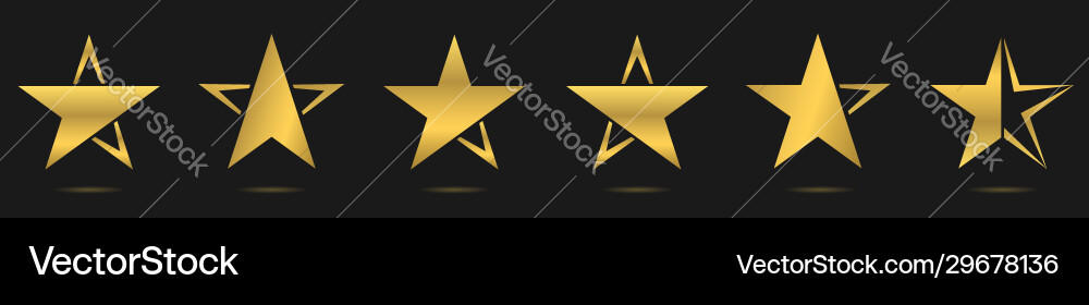 Star symbol icons Royalty Free Vector Image - VectorStock