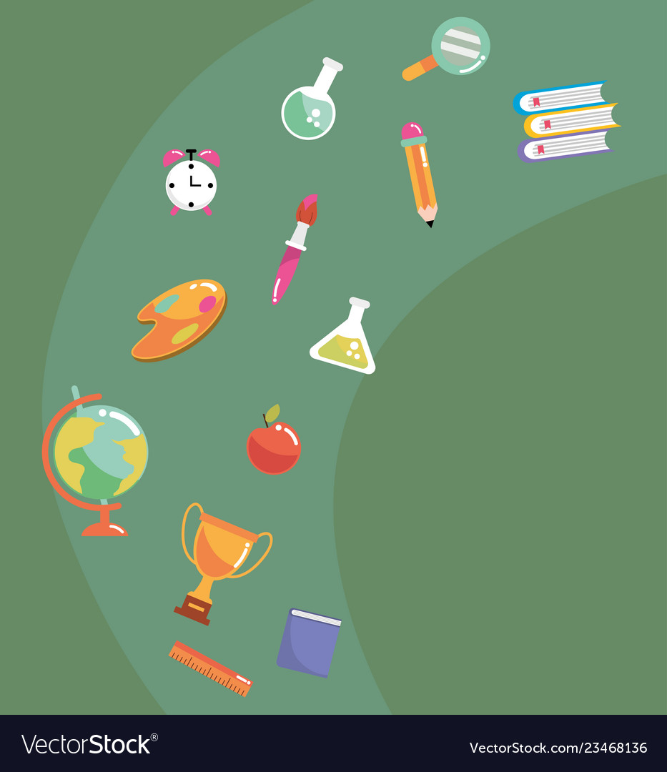 Study element cartoon Royalty Free Vector Image