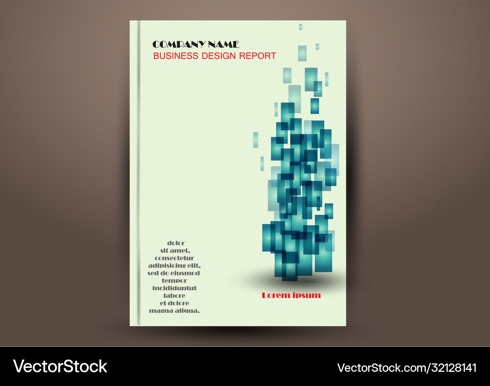 Business report cover abstract template Royalty Free Vector