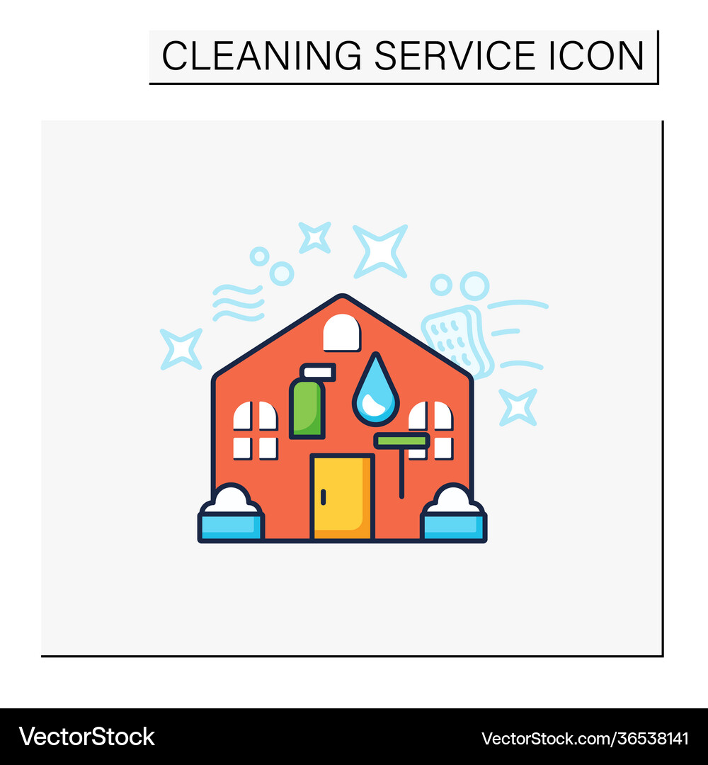 Exterior cleaning color icon Royalty Free Vector Image