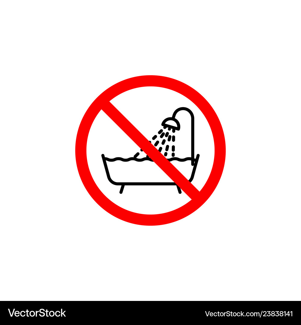 Forbidden shower vanne icon can be used for web Vector Image