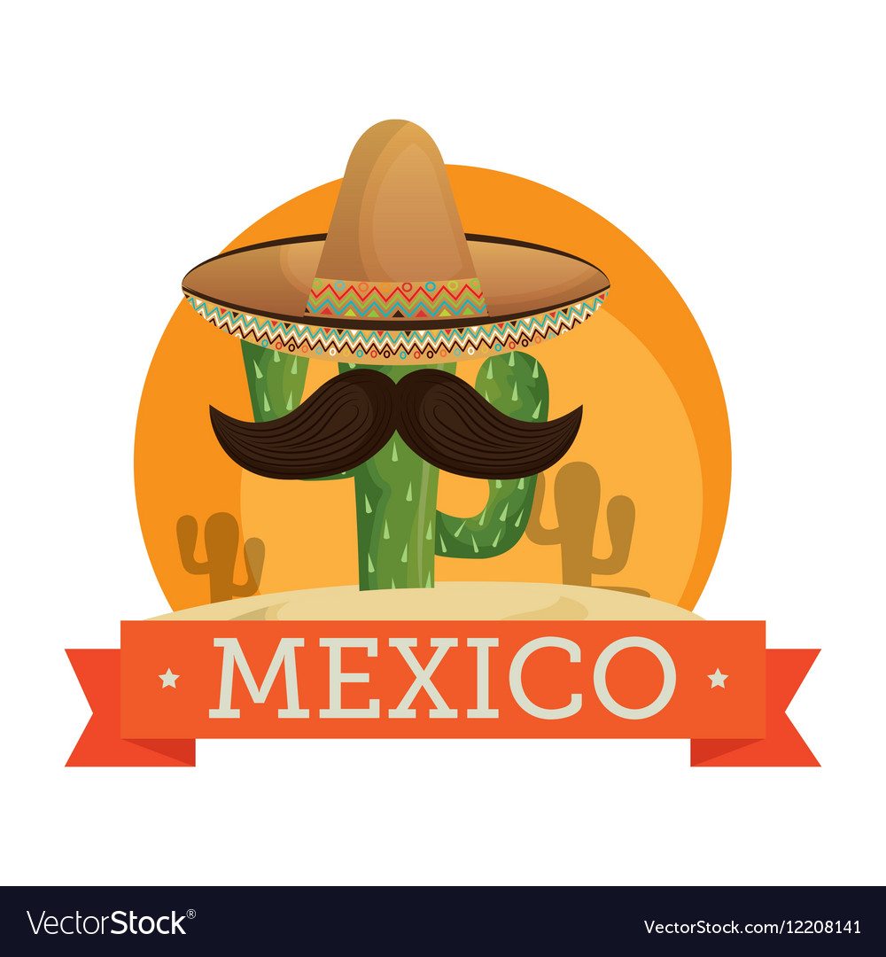 Mexican culture traditional poster Royalty Free Vector Image