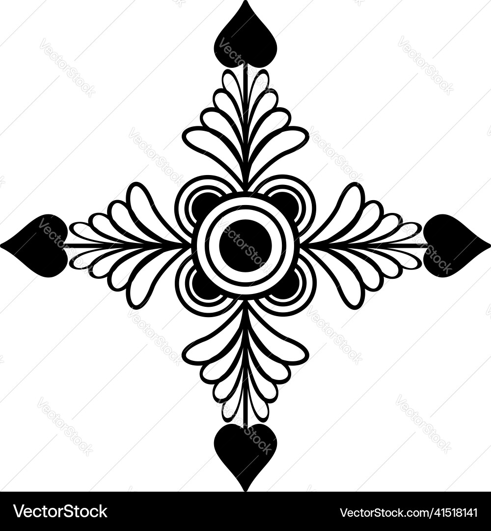 Ornamental or rangoli design with white background