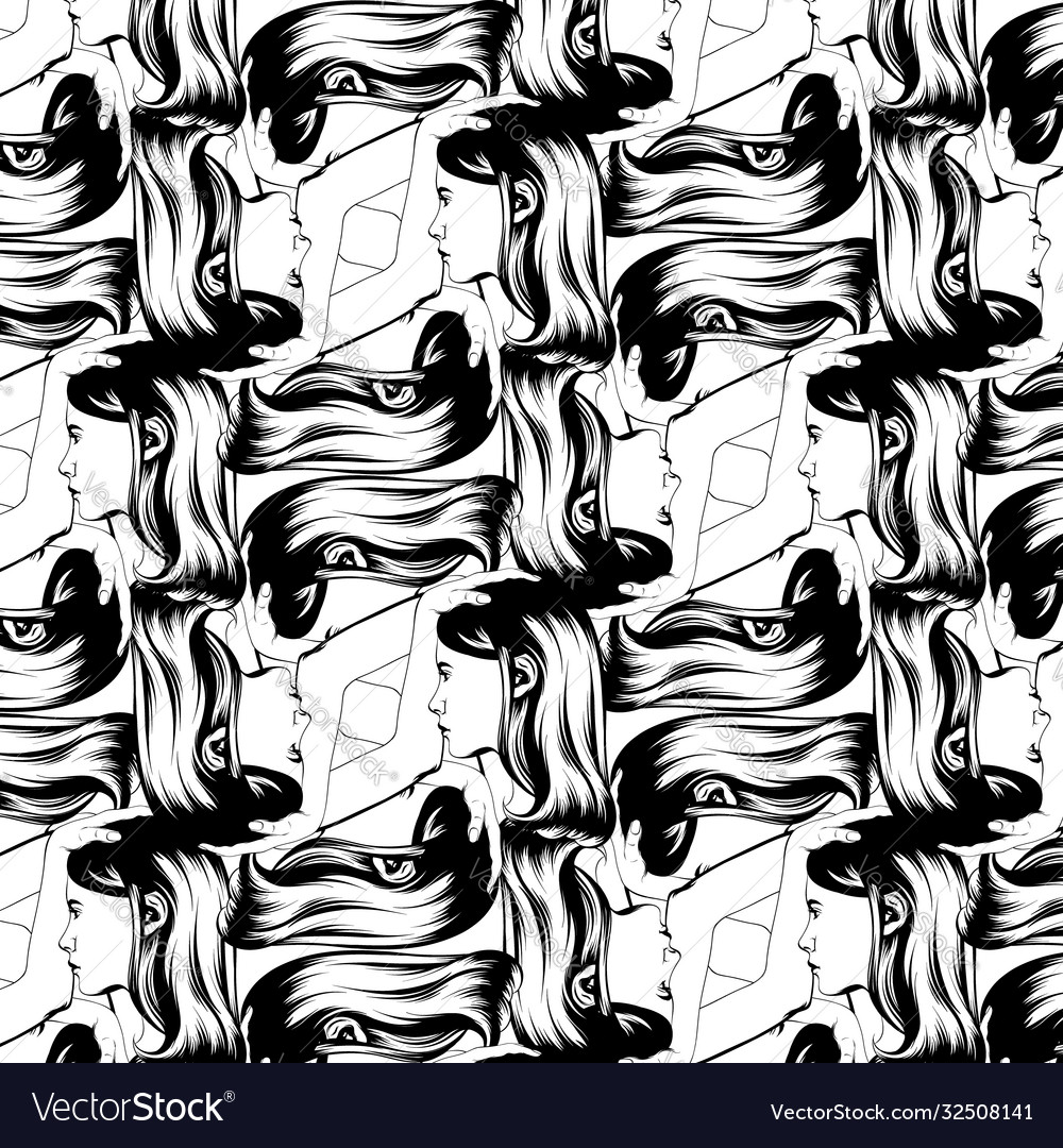 Pattern with hand drawn Royalty Free Vector Image
