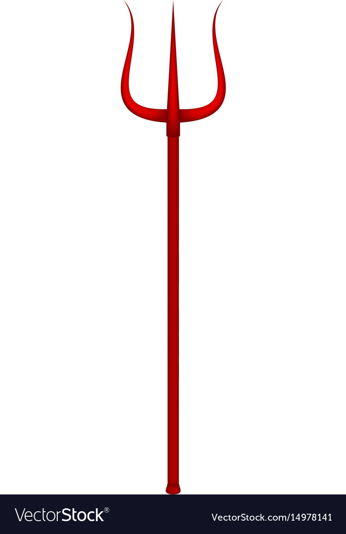 Red Trident Weapon Royalty Free Vector Image - VectorStock