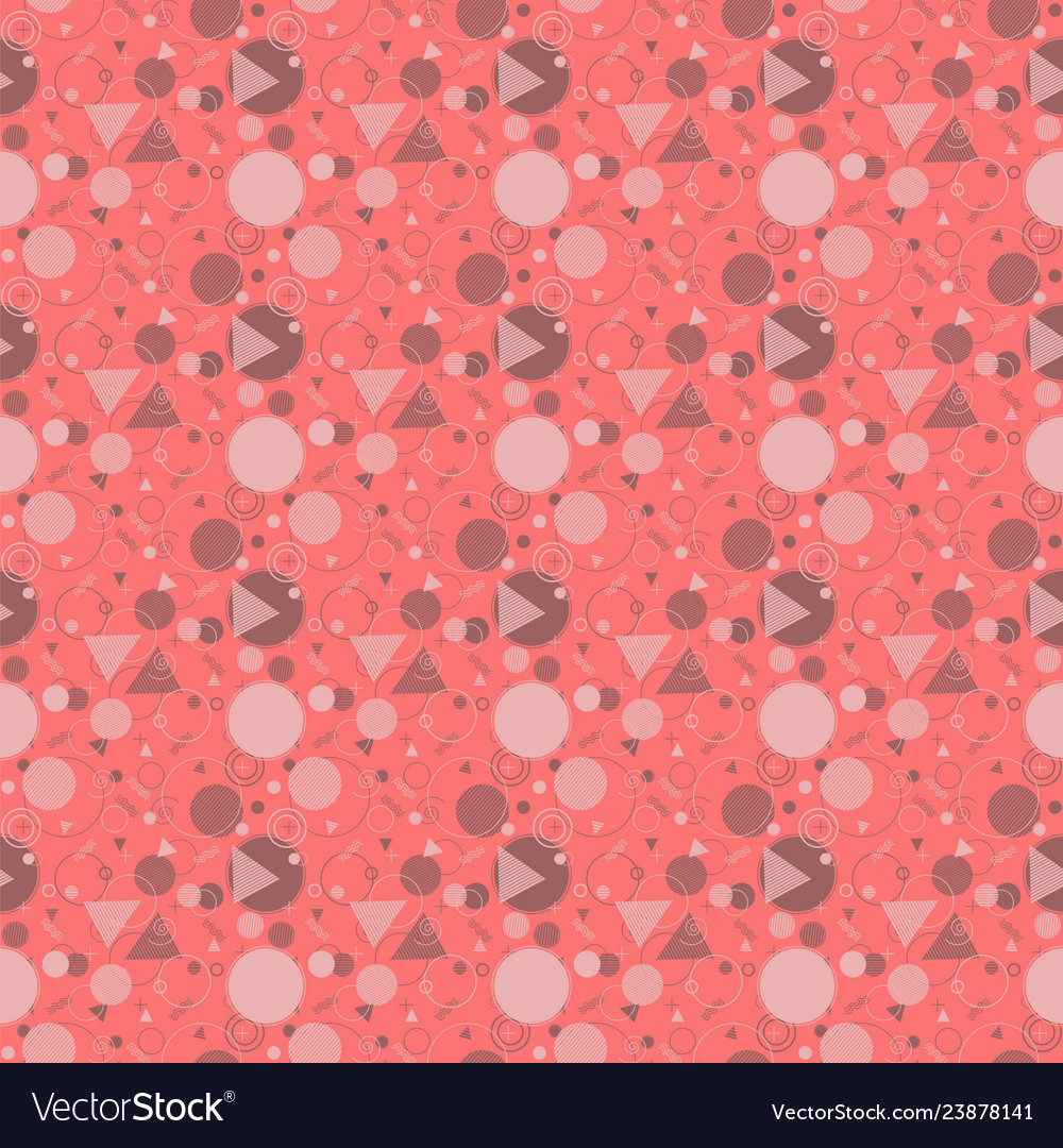 Seamless pattern with geometric shapes and lines Vector Image