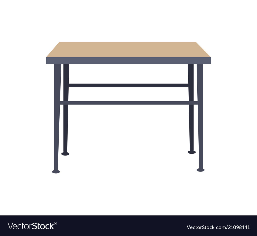 Squared table home interior Royalty Free Vector Image