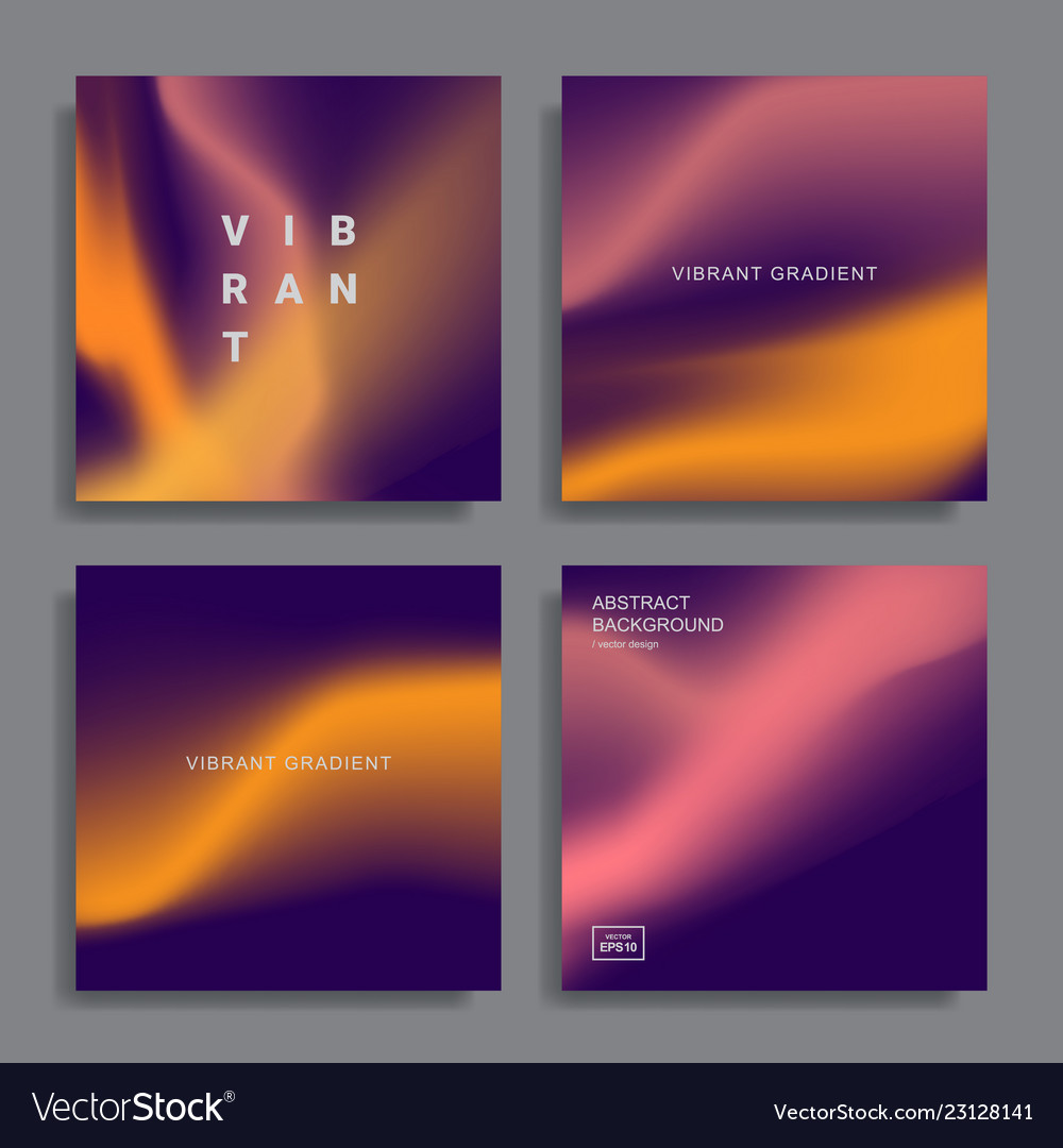 Vibrant gradient backgrounds Royalty Free Vector Image