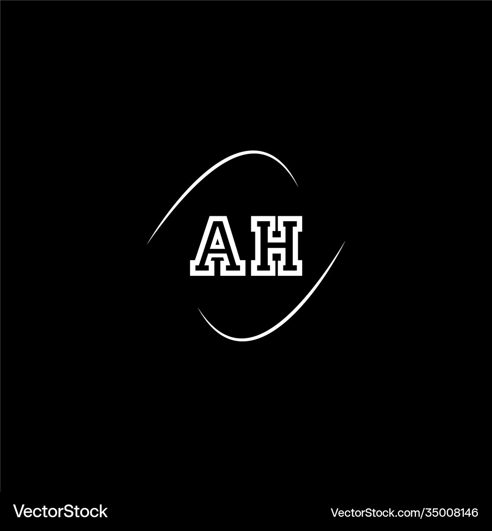 A h letter logo creative design on black color Vector Image