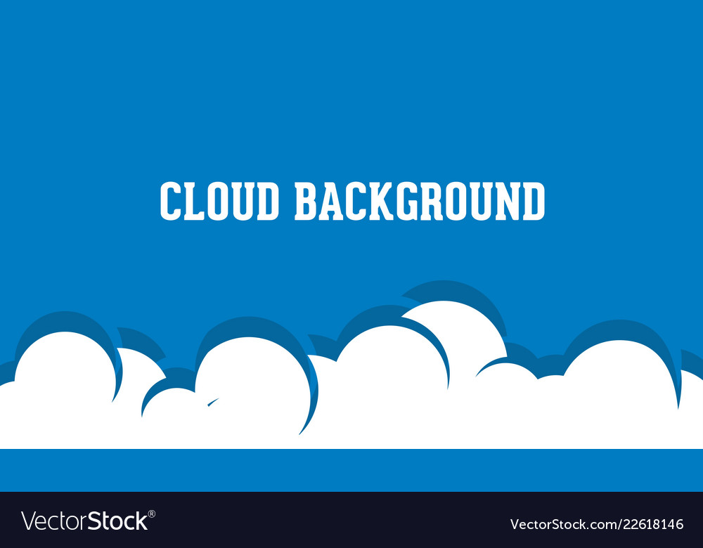 Cloud background logo Royalty Free Vector Image