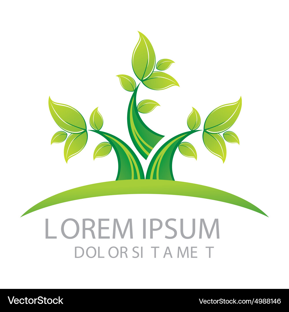 Design element eco leaves Royalty Free Vector Image