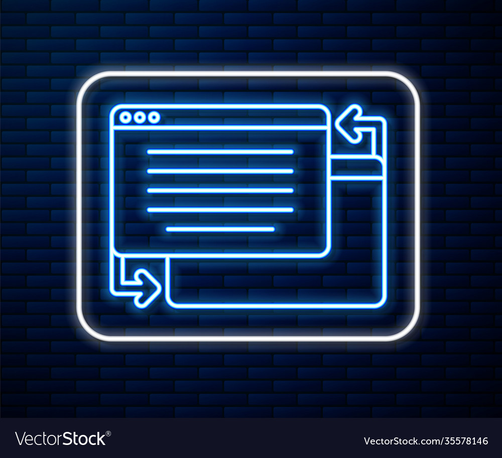Glowing neon line ui or ux design icon isolated Vector Image
