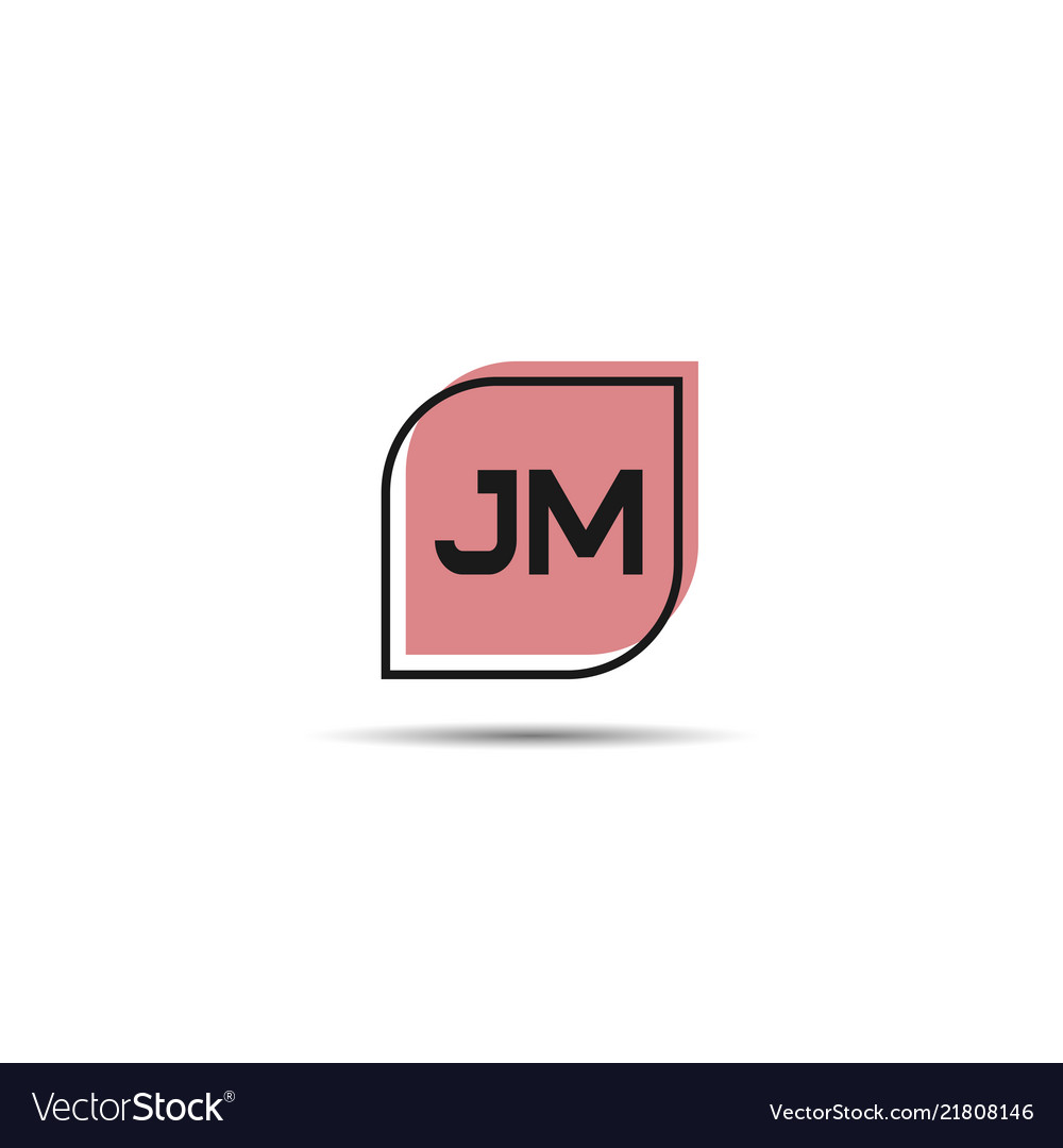 Initial letter jm logo template design Royalty Free Vector
