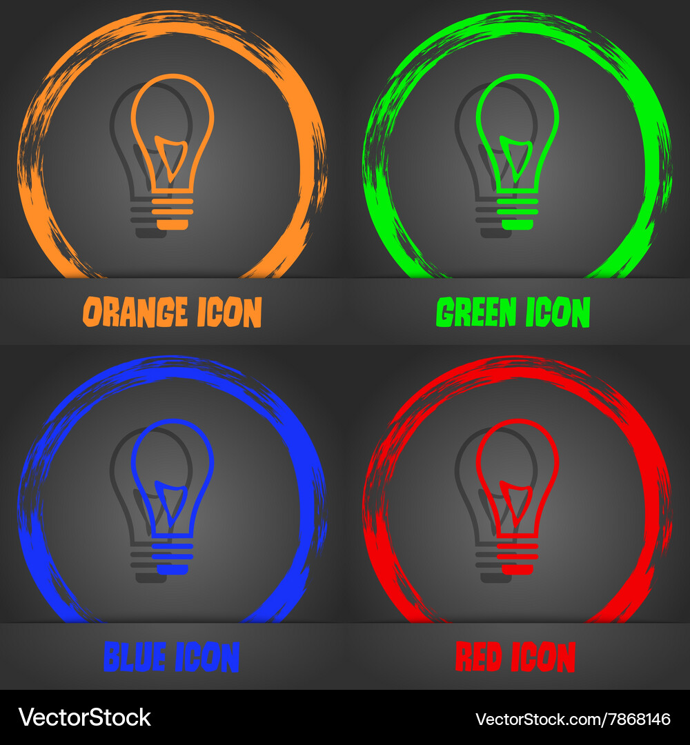 Light bulb icon fashionable modern style Vector Image